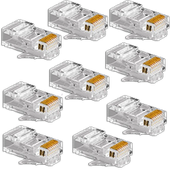 Pacote com 10 Conectores Macho CAT.5e (RJ45) – Furukawa – Minas Materiais